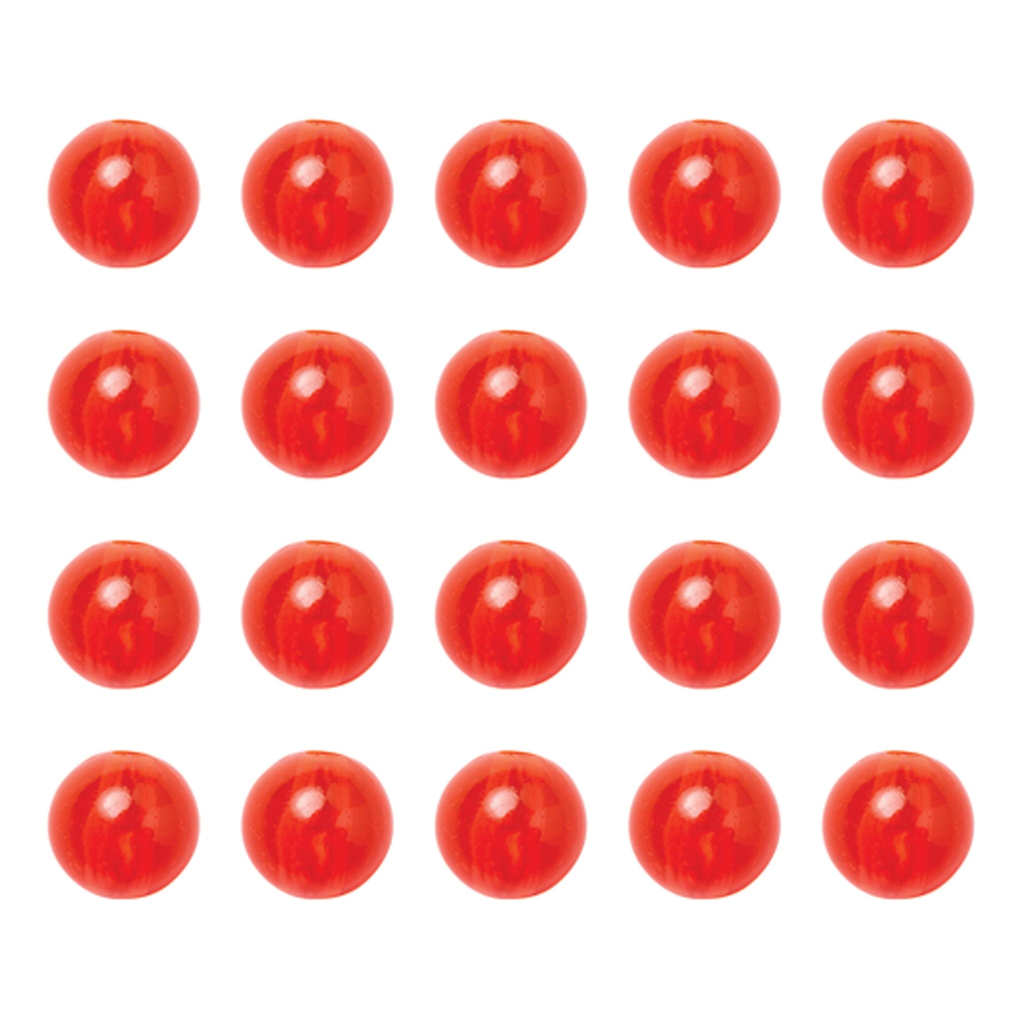 Red Plastic Beads 8Mm-20 Pieces – Eagle Claw